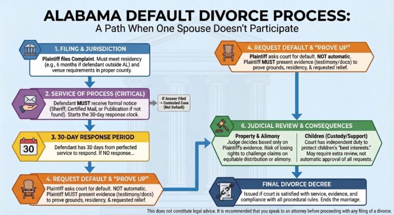 Default Divorces in AL | Divorce by Publication | AL Default Divorce